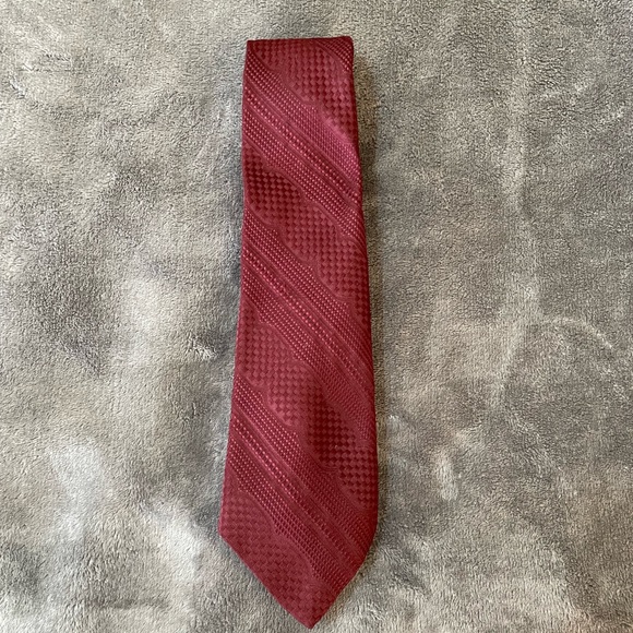 Jay Martin | Accessories | Mens Maroon Textured Necktie | Poshmark
